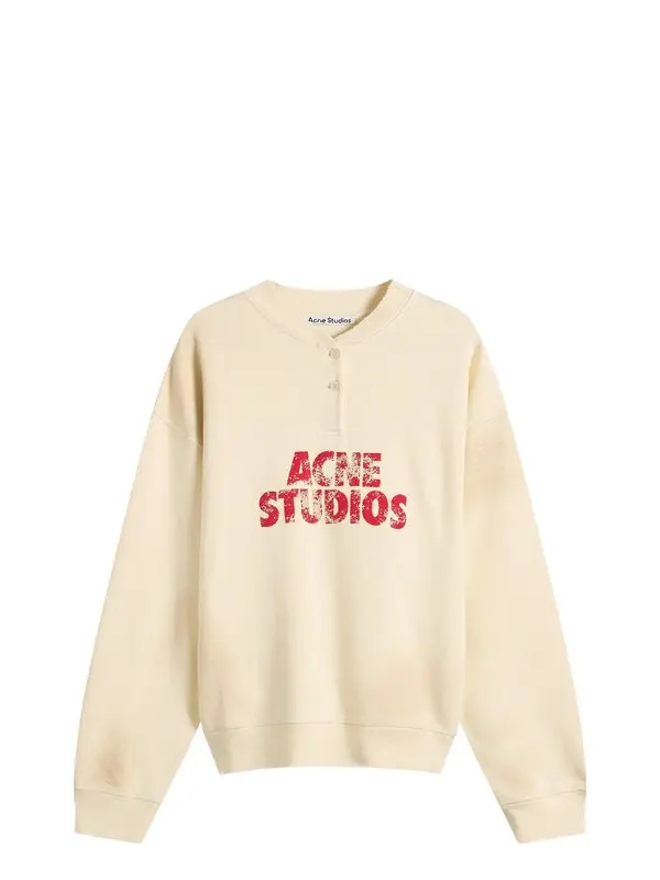 Acne Studios Fern Logo Sweater - Off White
