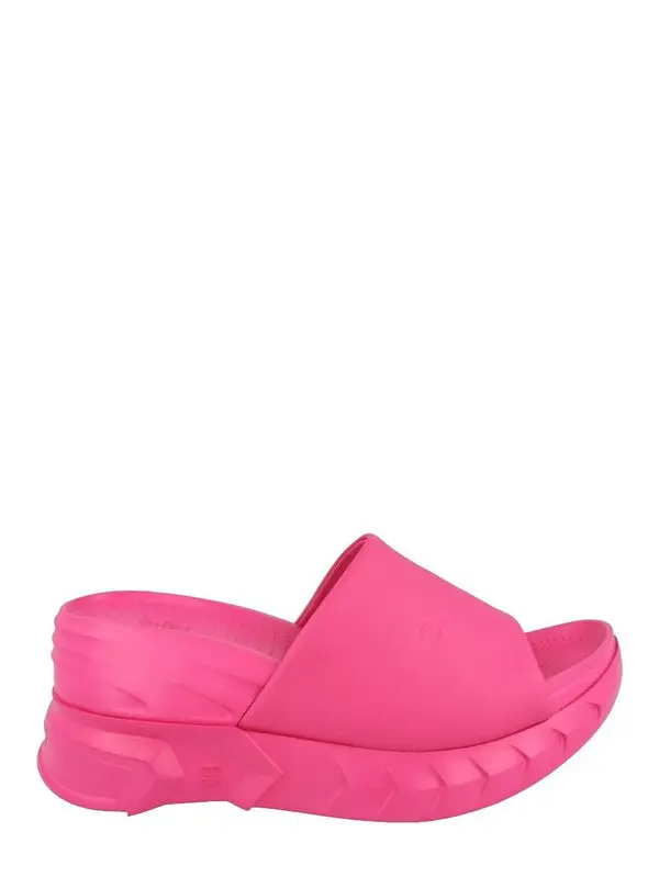 Givenchy Marshmallow Wedge Sandals - Neon Pink