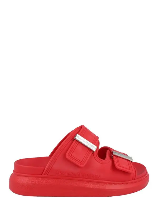 Alexander McQueen Hybrid Slide Sandals - Red/silver