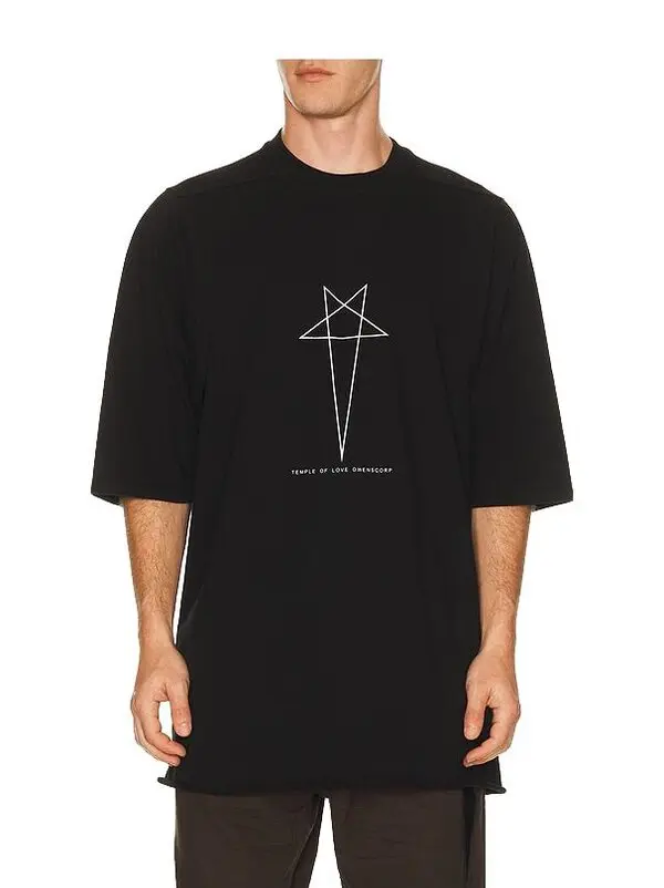 Rick Owens Jumbo Short Sleeve T In . Also - Black
