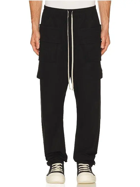 Rick Owens Cargo Drawstring Pants - Black