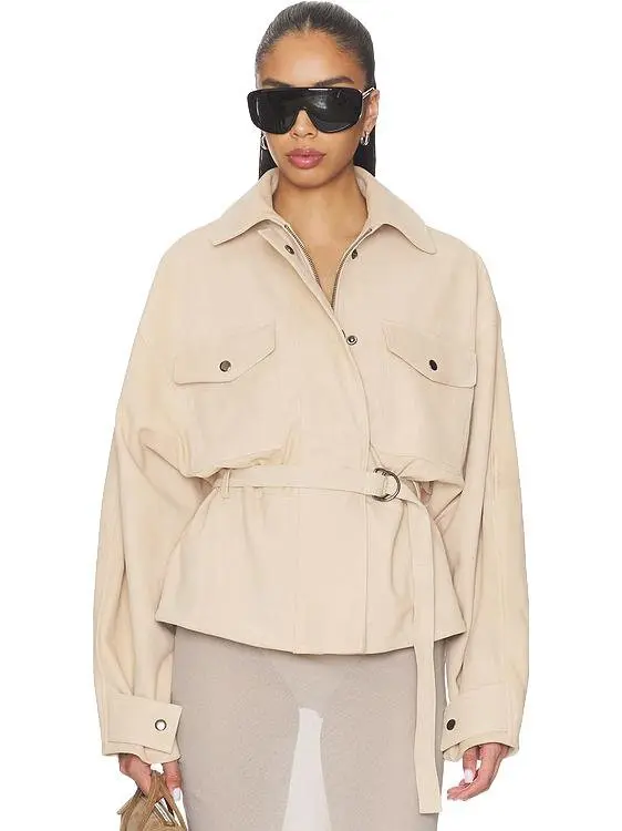 EAVES Lina Belted Jacket - Brown