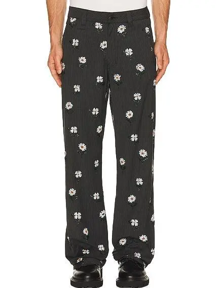 HONOR THE GIFT Flowers Beaded Pant - Black