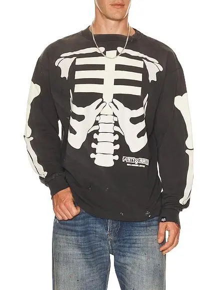 SAINT MXXXXXX Bone X Bounty Hunter Long Sleeve Tee - Black