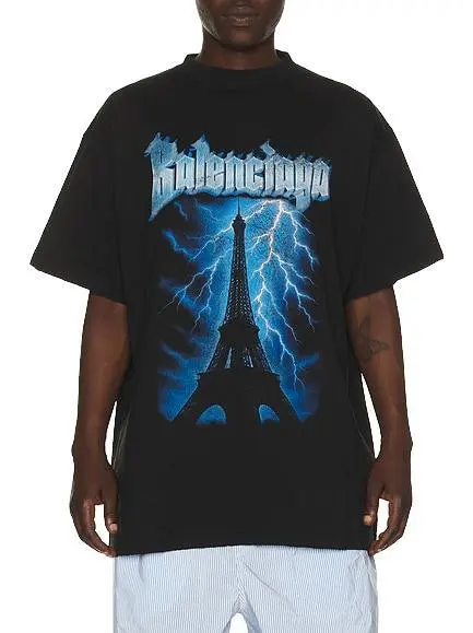 Balenciaga Oversized T-shirt - Black