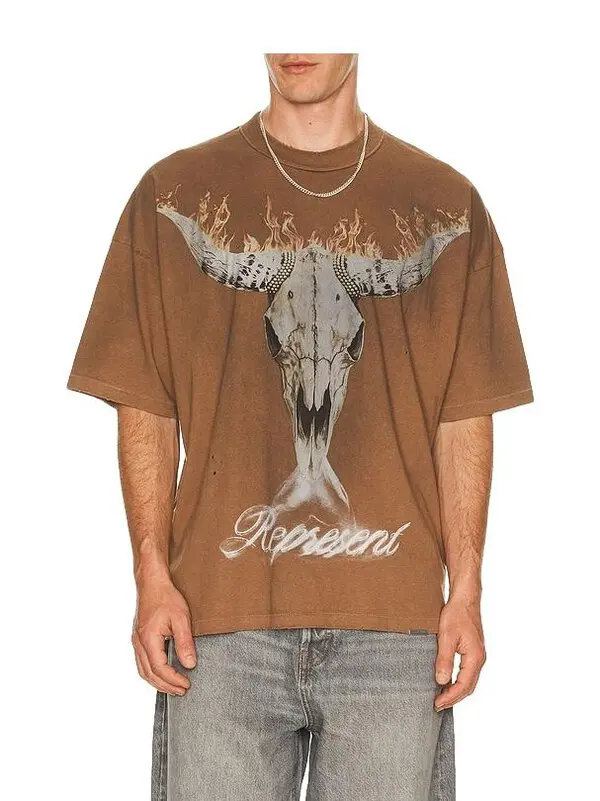 REPRESENT British Cowboys Tee In . Also - Brown