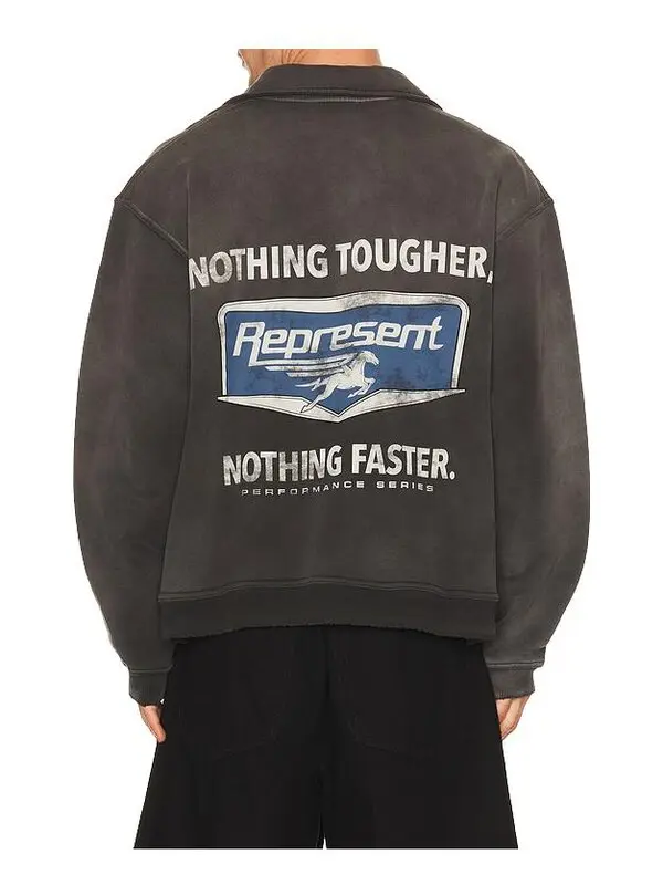REPRESENT Nothing Faster Quarter Zip Pullover In . Also - Black