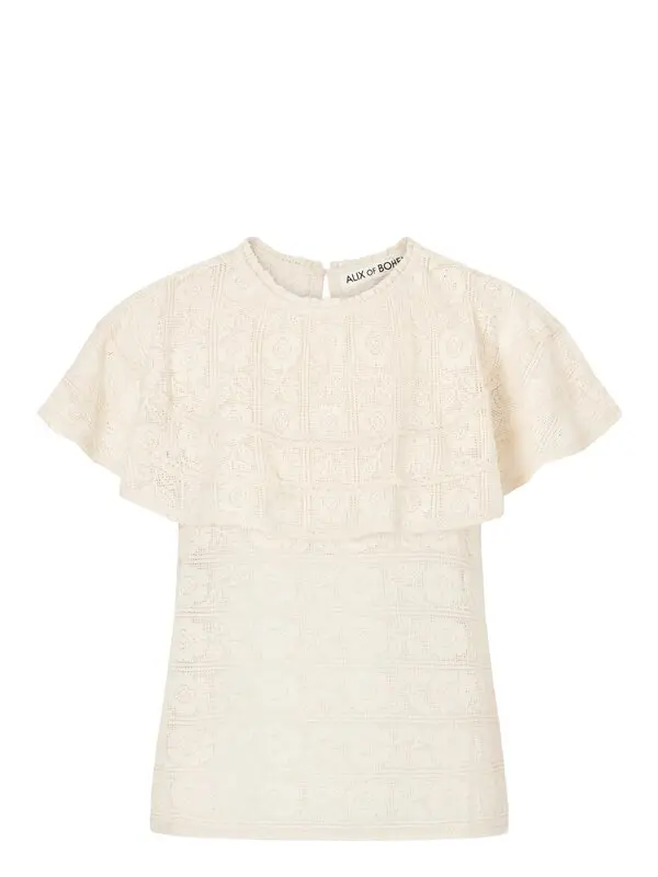 Alix Of Bohemia Elsie Daisy Cotton-lace Blouse - Neutrals