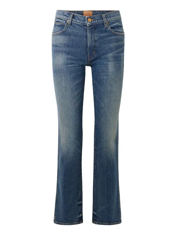 JAMIE HALLER The Freddie Mid-rise Slim-leg Jeans - Blue