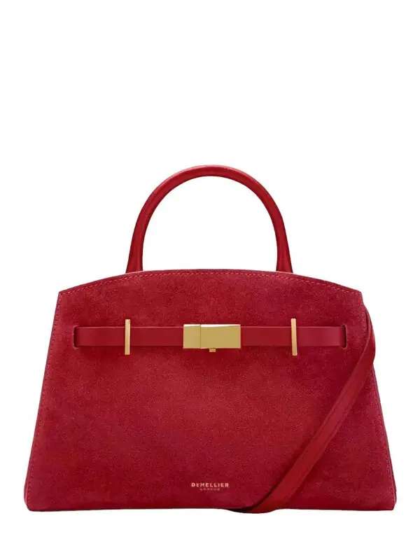 DEMELLIER Small The Hudson Suede Tote Bag - Red