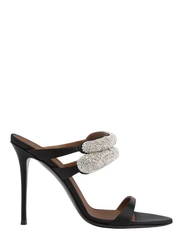 GIUSEPPE ZANOTTI Elise Soiree 105 Mules - Black