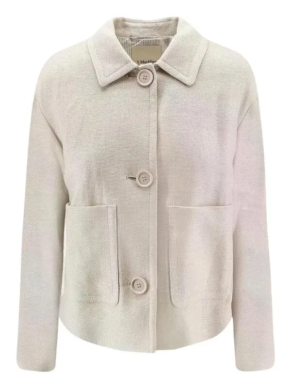 Max Mara Button Jacket With Pockets - Neutrals