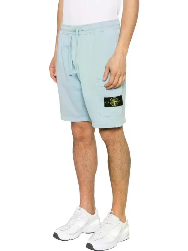 Stone Island Logo-patch Track Shorts - Blue