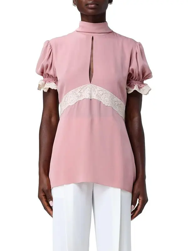 Dolce & Gabbana Lace Detailed Blouse - Pink