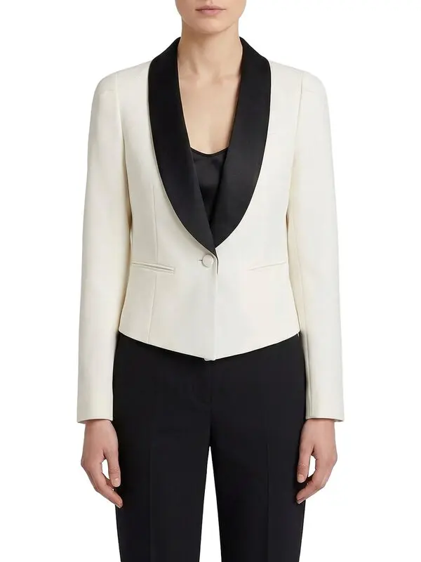 Alexander McQueen Jacket With Shawl Collar - White