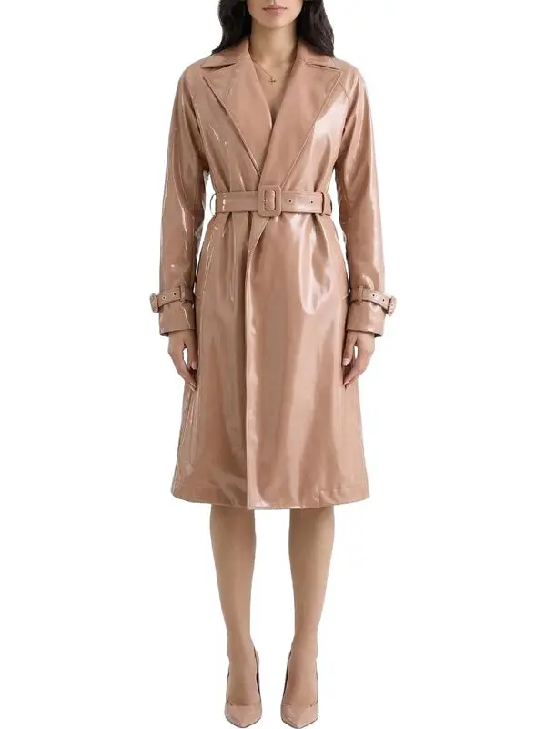 Dolce & Gabbana Synthetic Leather Trench Coat - Dust