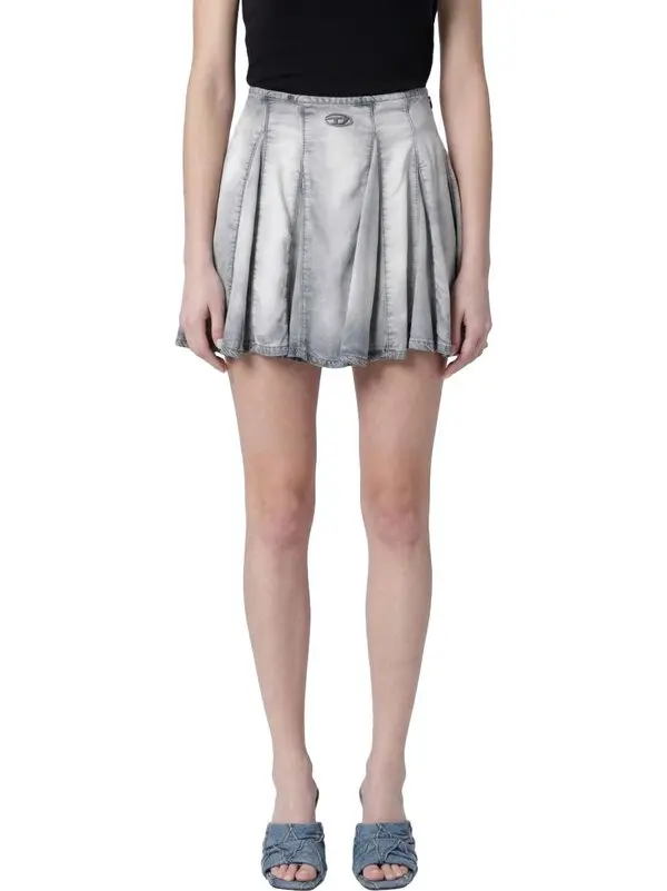 DIESEL® Pleated Mini Skirt - Grey