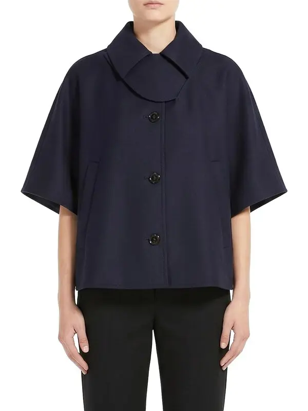 Max Mara Paggio Cotton Cape - Blue