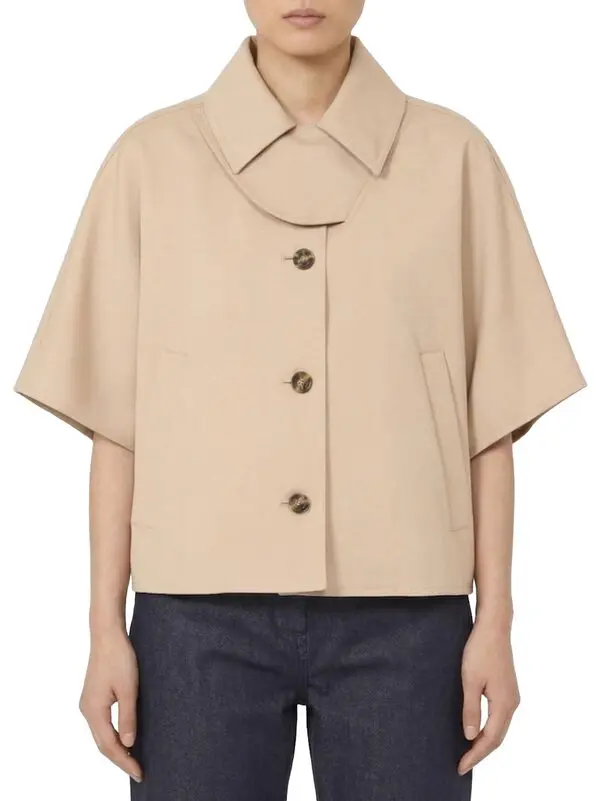 Max Mara Paggio Cotton Cape - White