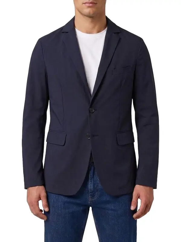 Aspesi Single-breasted Stretch Jersey Blazer - Blue