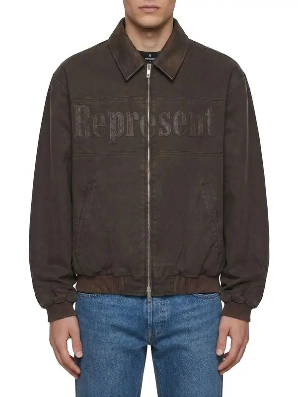 REPRESENT Roscoe Cotton Bomber Jacket - Brown