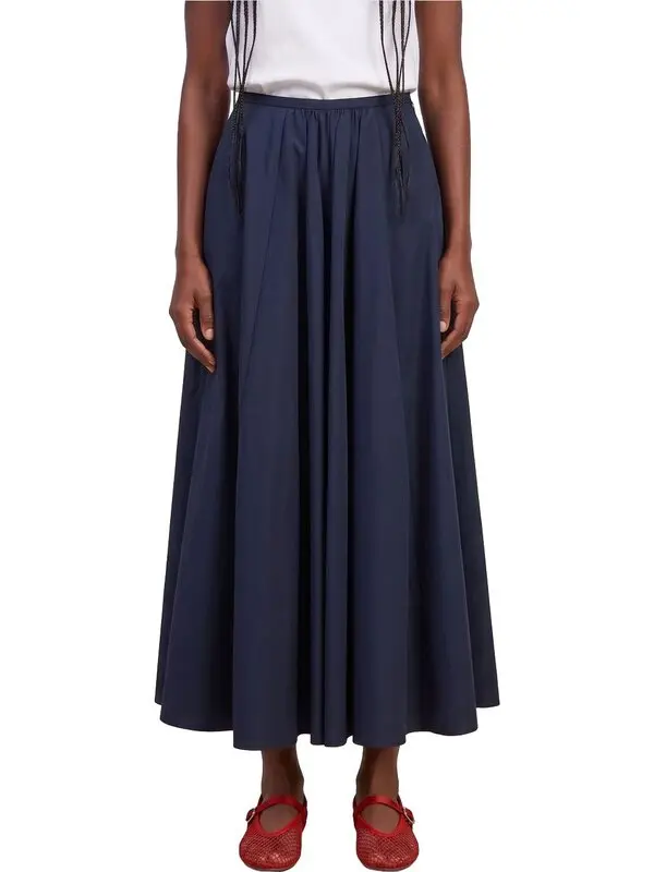 Aspesi Cotton Midi Skirt - Blue
