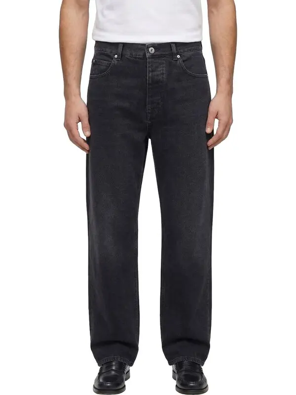 Bottega Veneta Cotton Denim Wide Leg Jeans - Black