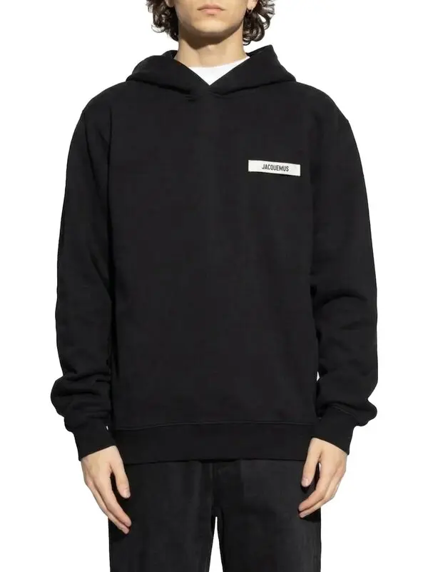 Jacquemus Cotton Hoodie - Black