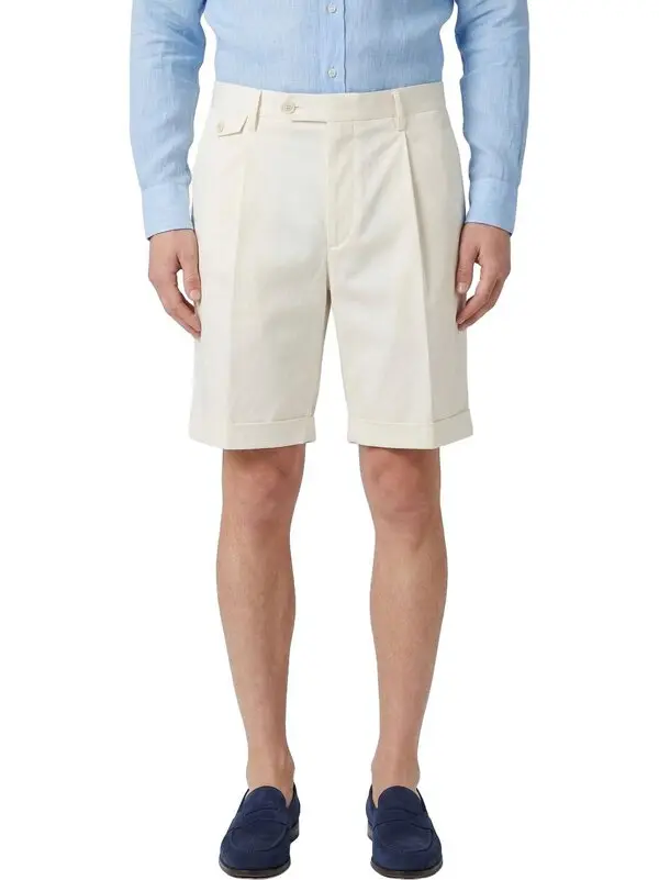 LARDINI Pleated Shorts - White