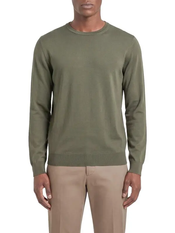 ROBERTO COLLINA Crew Neck Sweater - Military