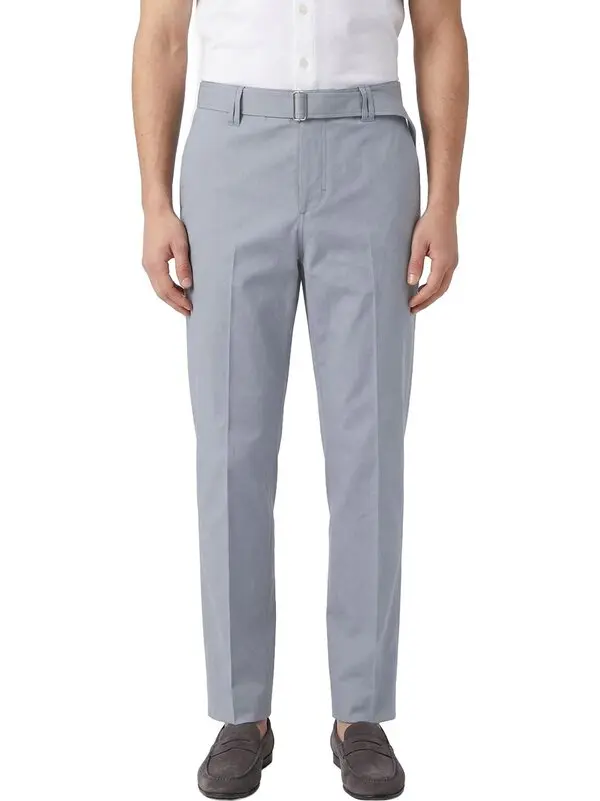 LARDINI Cotton And Silk Chino Trousers - Grey