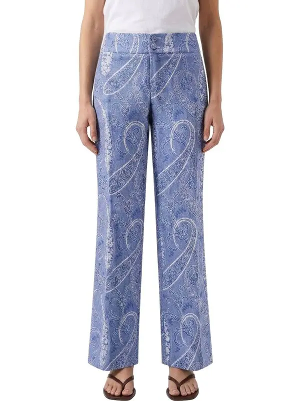 Etro Printed Pants - Blue