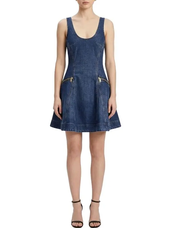 SELF-PORTRAIT Sleeveless Dress - Blue