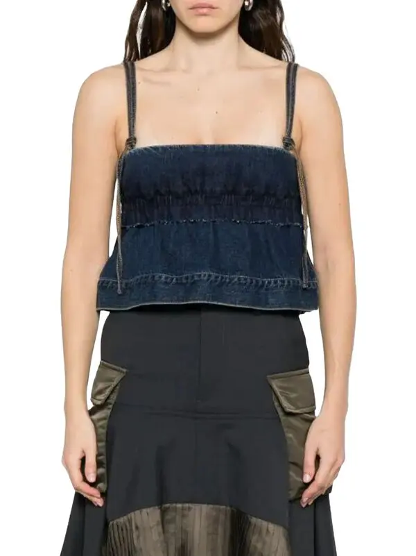 Sacai Cotton Denim Top - Blue