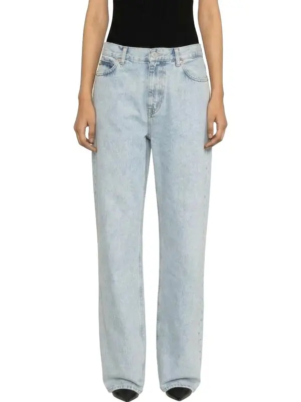 Wardrobe.NYC Straight Leg Jeans - Blue
