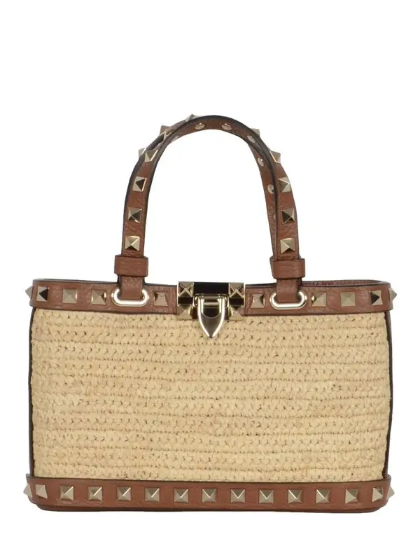 Valentino Garavani Mini Raffia Tote - Beige
