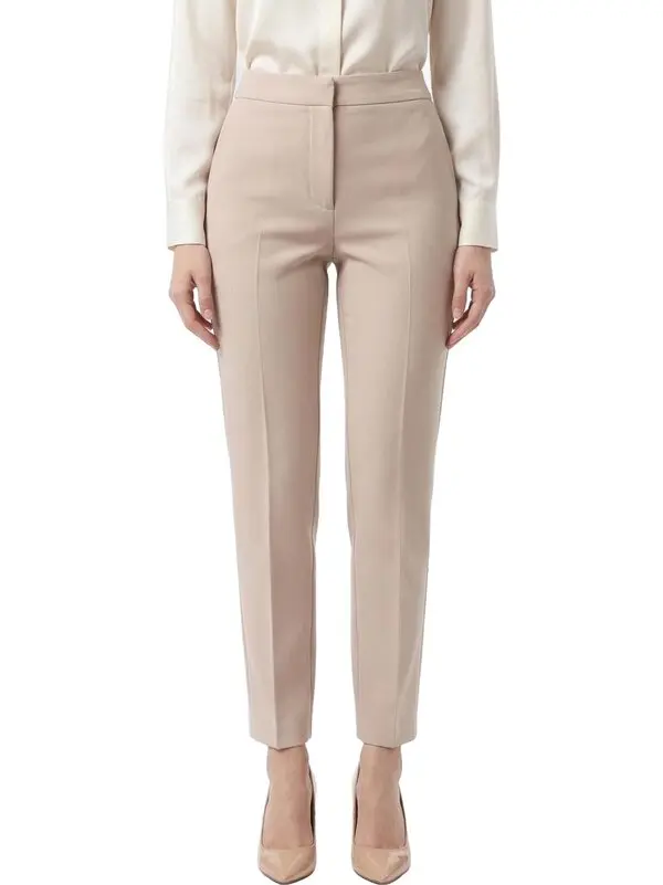 Max Mara Cropped Crêpe Trousers - Sand