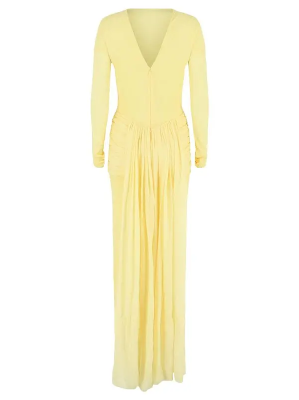 Givenchy Paneled Ruched Gown - Yellow