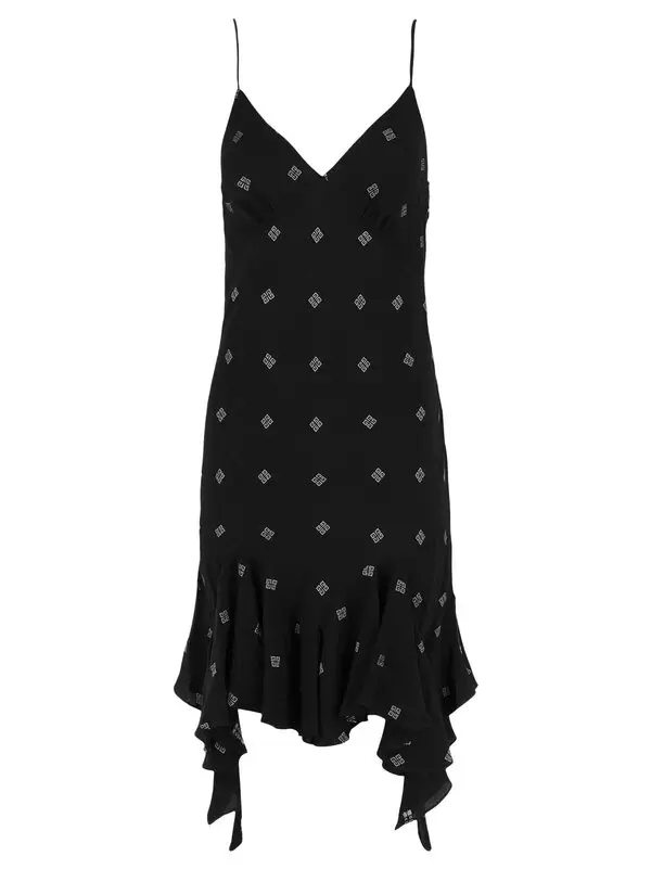Givenchy 4g Silk Short Dress - Black