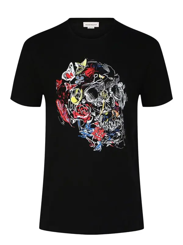 Alexander McQueen Skull-print Crewneck T-shirt - Black