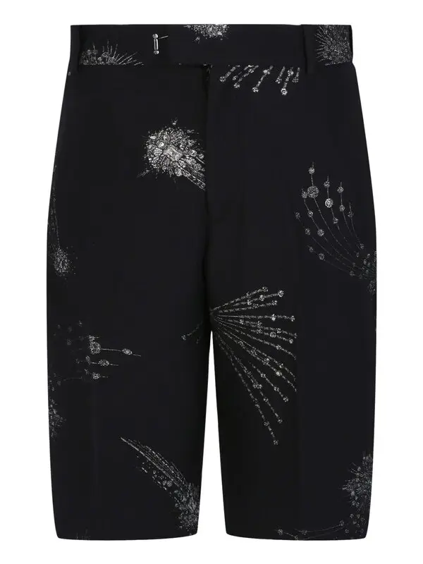 Alexander McQueen Embellished Astral Shorts - Black