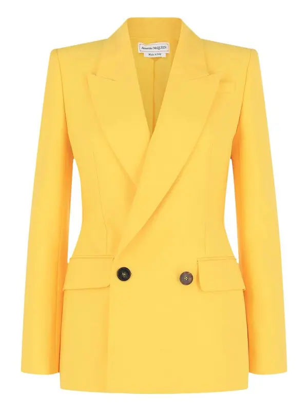 Alexander McQueen Tailored Double-breasted Blazer - Yellow