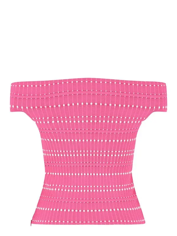 Alexander McQueen Stitch Dot Crop Top - Pink