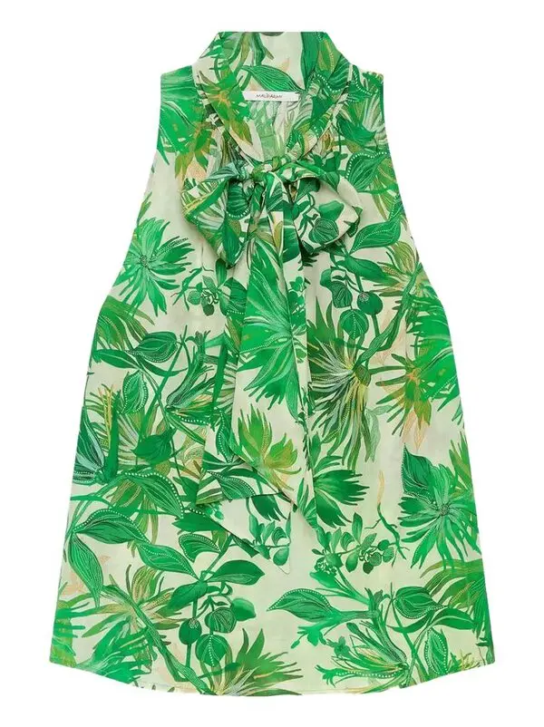 Malìparmi Botanical Jungle Halterneck Top - Green