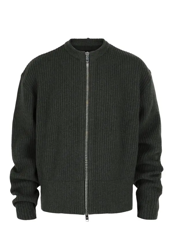Givenchy Oversized Zip-up Knit Cardigan - Green