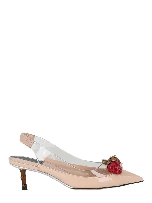 Gucci Eleanor Strawberry Plexi Heel - Pink