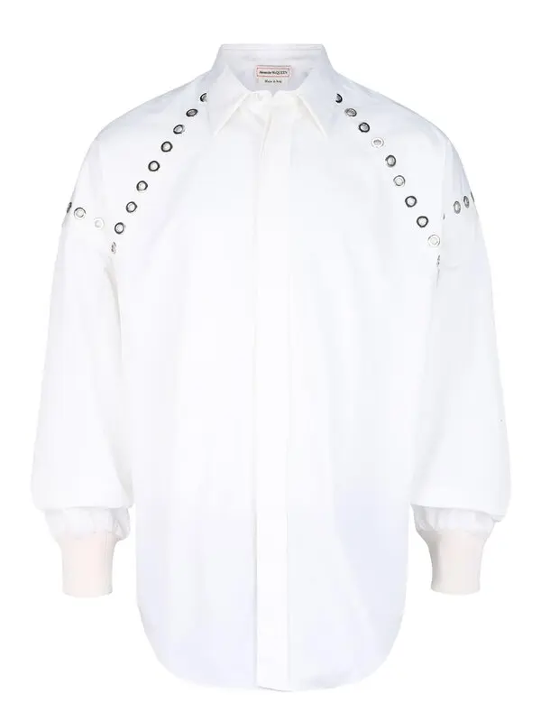 Alexander McQueen Grommet Button-up Shirt - White