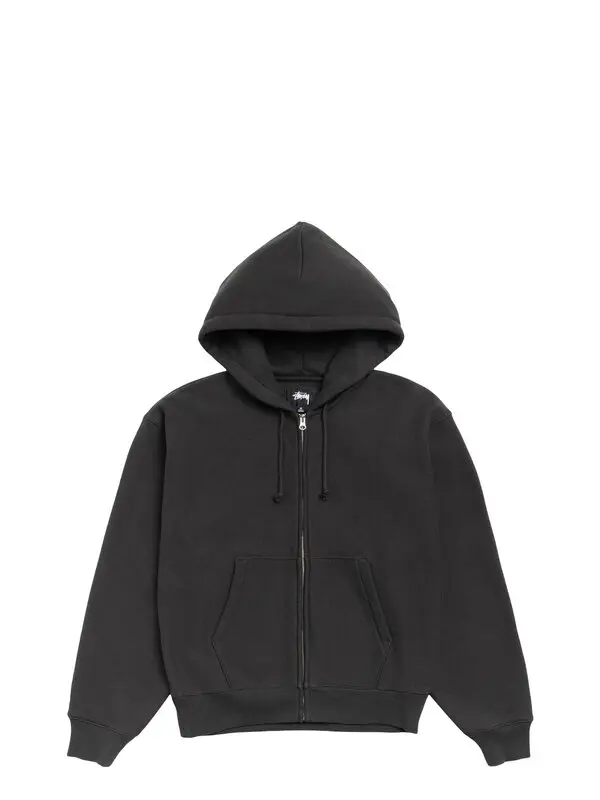 StÜssy Diamond Zip Up Hoodie - Black