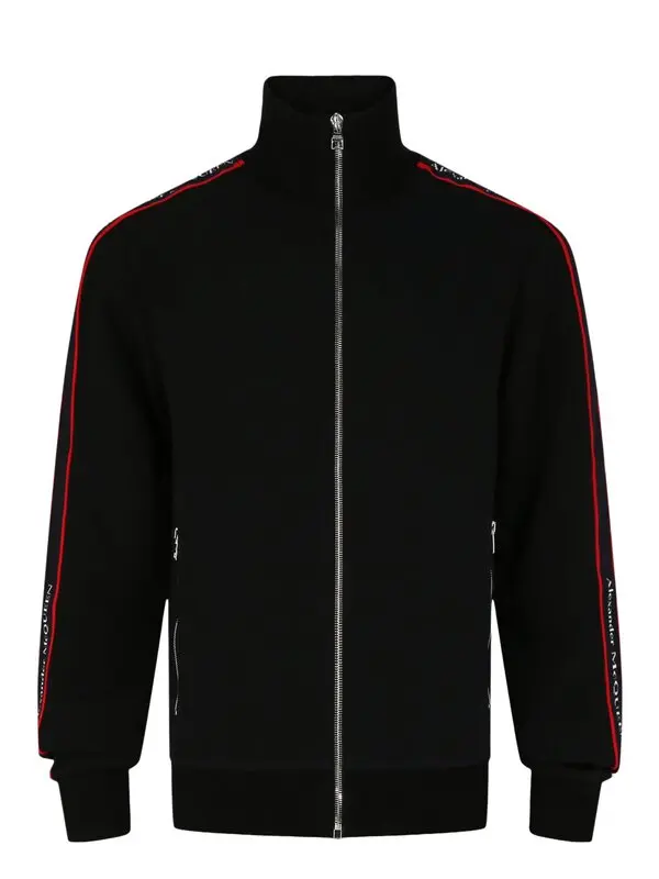 Alexander McQueen Logo Tape Track Jacket - Black