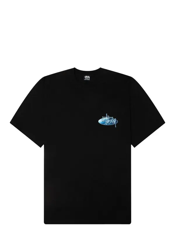 StÜssy Wave Oval Tee - Black